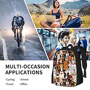 Large Capacity Bookbag Backpack 17 Inch,African Woman Tribal Striped Personalized Funny Travel Laptop Backpacks Daypack with Side Pockets,Cartoon Book Bag Rucksack for Outdoor