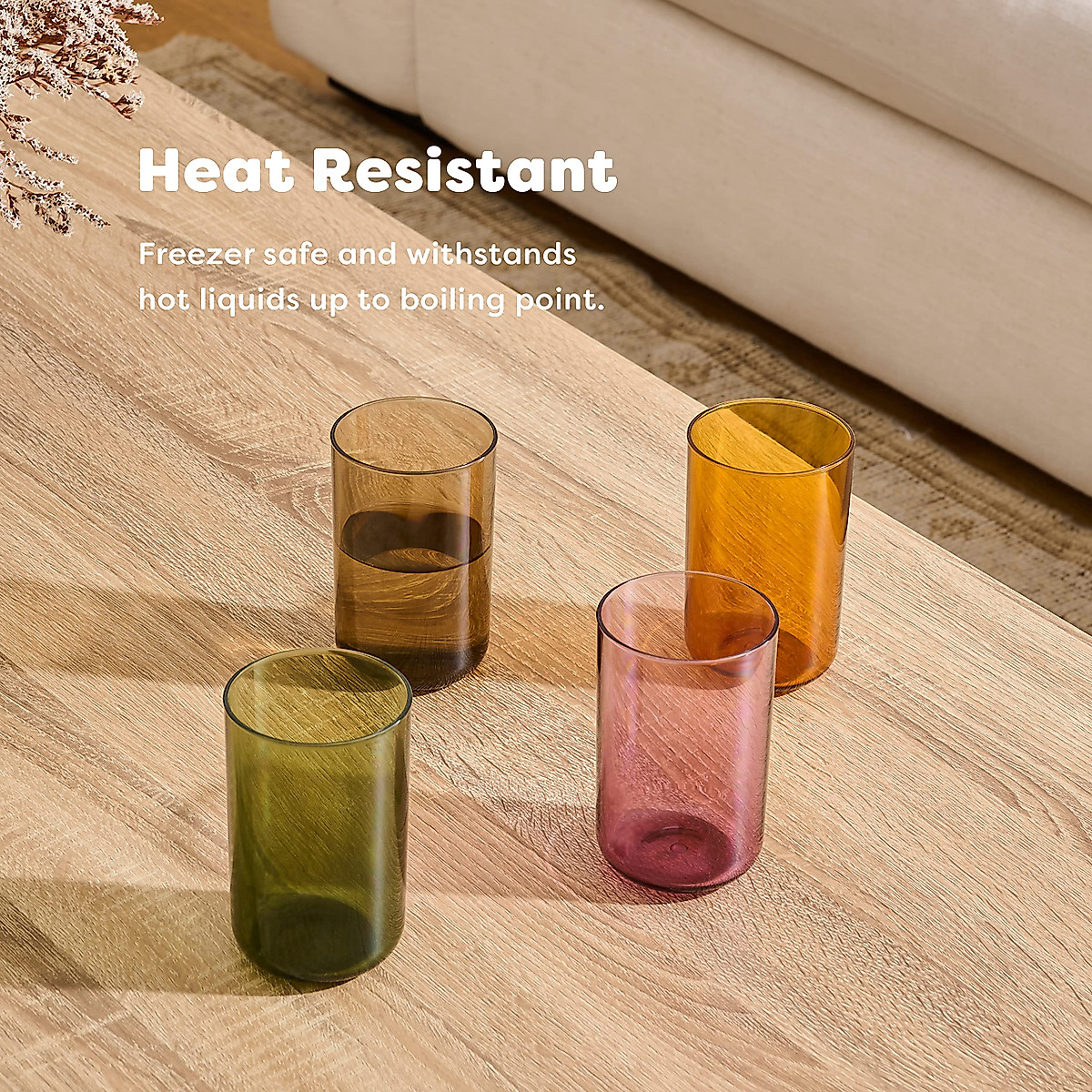 TOSSWARE RESERVE 10oz Tumbler - Color Series SET OF 4, Premium Quality, Tritan Dishwasher Safe & Heat Resistant Unbreakable Party Cups