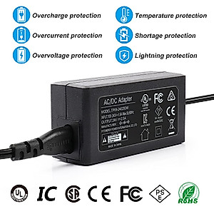 UL Listed 24V AC/DC Adapter Power Supply Cord for Soundbar VSB200 VSB205 VSB210 VSB211 VSB206 VSB207 VSB210WS VHT215 VHT510 and VorTech QuietDrive MP10 MP40 MP40QD