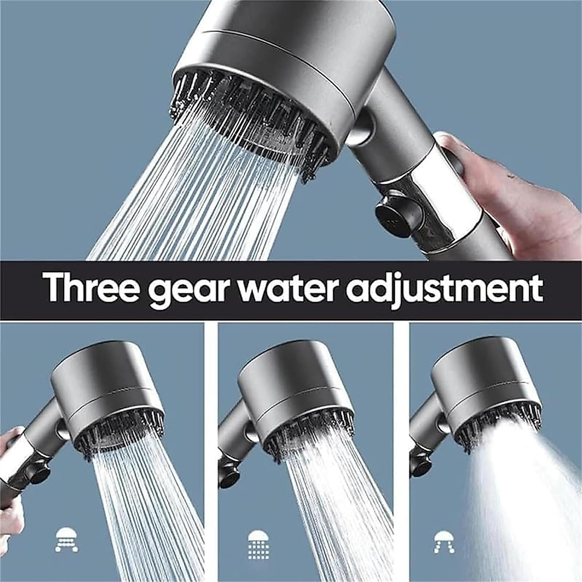 Muravai Shower Head, 2024 New Upgrade Muravai Showerpro Filtered Showerhead,High Pressure Shower Heads, Pressure Boosting Shower Head Spray, Adjustables Pressure Showerhead with Hose and Filter