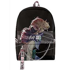 XIXISA 17" Anime My Hero Academia Backpack MHA Himiko Toga Laptop Backpacks (Himiko Toga)