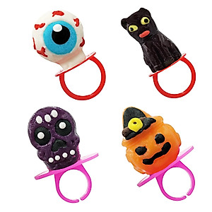 Fruidles Halloween Candy Rings, Hard Candy, Individually Wrapped (12-Pack)