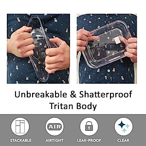 (Set of 3) Micro Clear 2.3 qt Kitchen Pantry Food Storage Container Set with Lid, Shatterproof, BPA Free, Dishwasher, Microwave Safe Canister, Fridge Refrigerator Organizer, Made in Japan