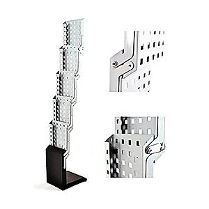 Displayfactory Foldable Magazine Rack Catalog Literature Rack Brochure Display Stand Heavy Duty Aluminum Show Rack Portable 5 Pockets Brochure Rack for Trade Show Exhibitions Office Retail Store