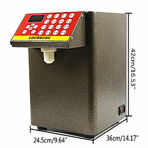 DENESTUS Automatic Fructose Dispenser Syrup Dispenser 8000CC Bubble Tea Fructose Quantitative Machine Stainless Steel Barrel 220V