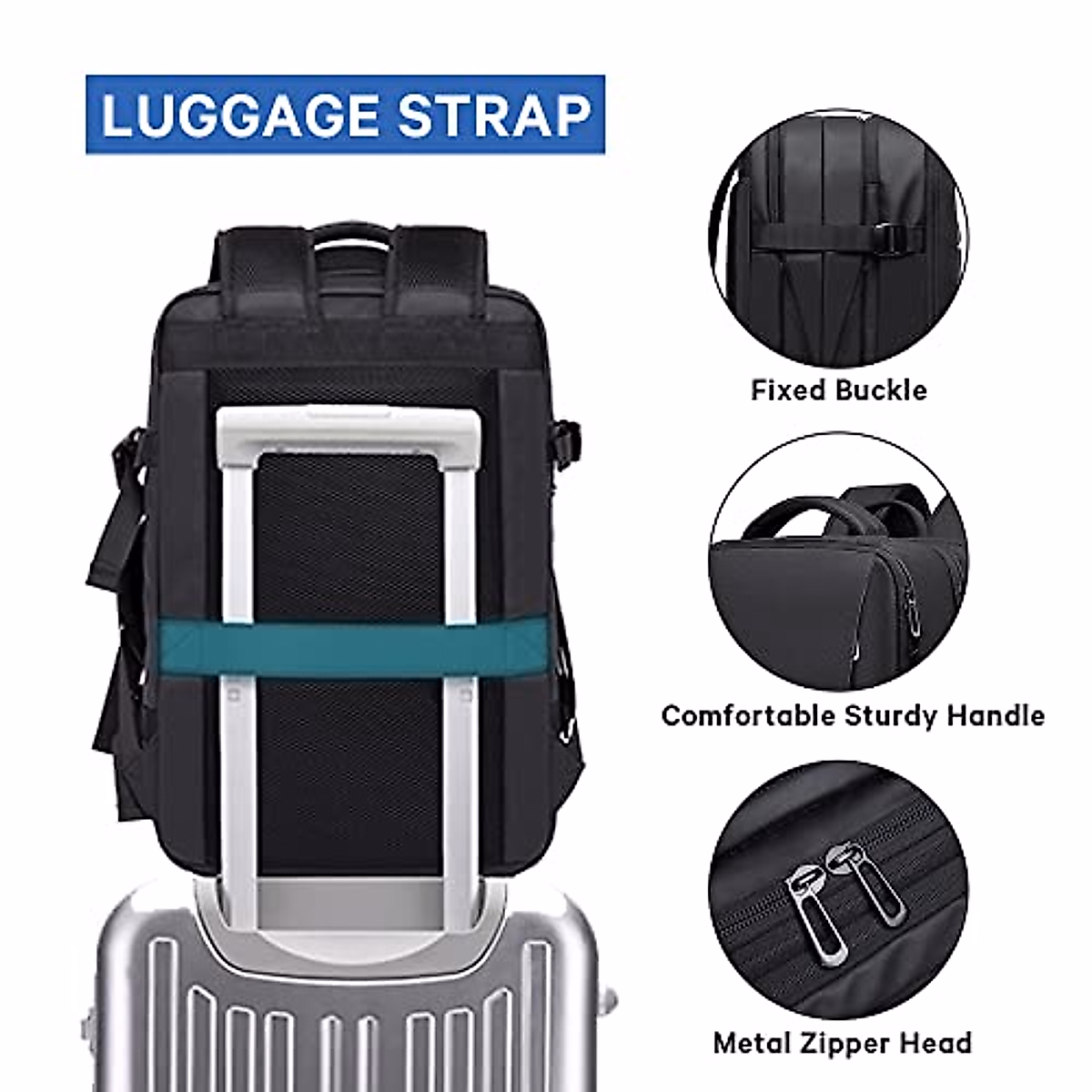 BANGE 45L Travel Backpack, Carry On Backpack Convertible Duffle Bag Fit for 17.3 Inch Laptop for Men and Women