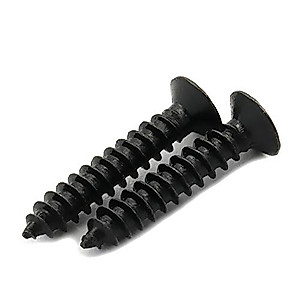 100pcs Self Tapping Screws M1.7 M2 M2.3 M2.6 M3 Laptop Screws Computer Screws Small Philips Pan Head Black Carbon Steel DUO ER (Length : 8mm, Size : M2.6)