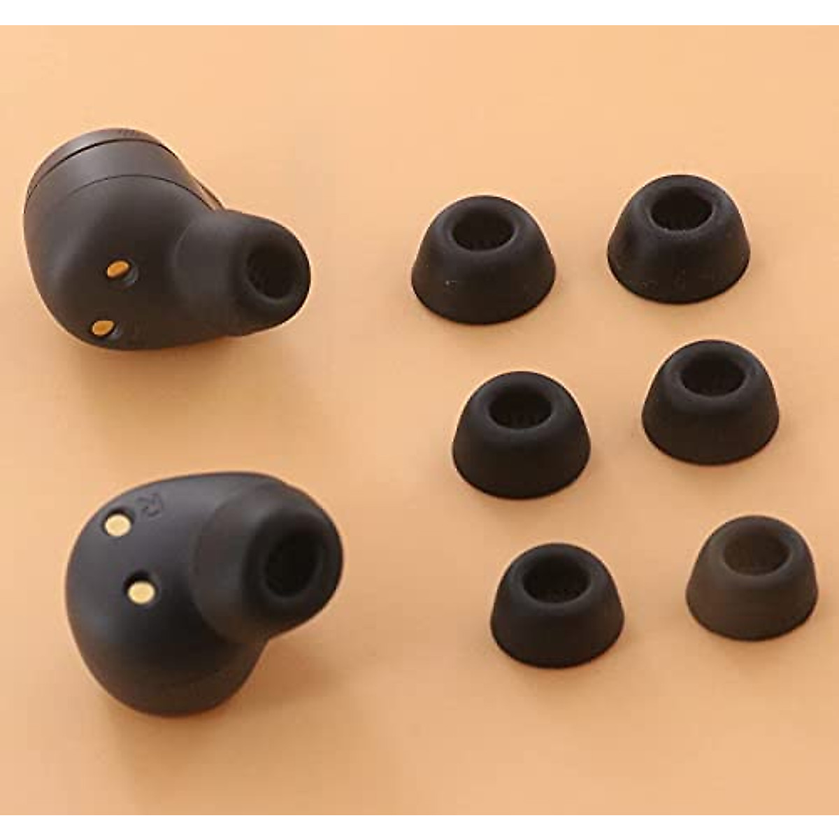 ALXCD Ear Tips Compatible with Jabra Elite 85t Earbuds, S/M/L 3 Sizes 3 Pairs Soft Silicone Replacement Tips Earbuds Tips, Compatible with Jabra Elite 85t, 3 Pairs, SML Black