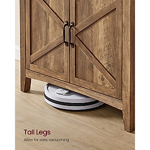 VASAGLE Coffee Bar Cabinet, Kitchen Storage Cabinet with Drawer, Farmhouse Cabinet Sideboard with Adjustable Shelf for Kitchen, Honey Brown UBBK341K01