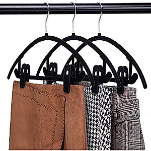 Corodo Hanger Clips for Velvet Hangers, 20 Pack Velvet Hangers Clips, Strong Hanger Clips Perfect for Pants Hangers (Black)