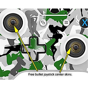 WraptorSkinz Decal Vinyl Skin Wrap compatible with XBOX One S/X Controller - Sexy Girl Silhouette Camo Green (CONTROLLER NOT INCLUDED)