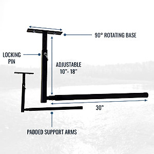 StoreYourBoard Adjustable Ladder Ceiling Rack, Garage Storage Mount, Folding Ladders, Extension Ladders, Overhead Hanger