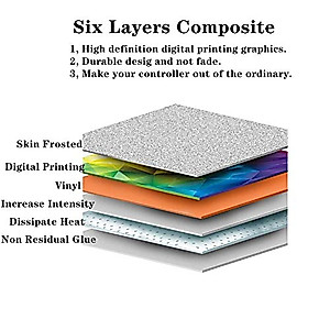 Skin for Ps5 Controller, 3pcs Whole Body Vinyl Decal Cover Sticker for Playstation 5 Controller (PS5 Controller #2)