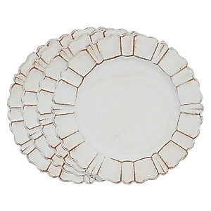 Scalloped Ruffled Charger Plates (Set of 4)