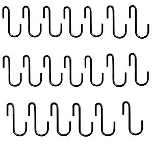 BfyBest 20 Pack Heavy Duty S Hooks Black S Shaped Hooks Hanging Hangers Hooks for Kitchen, Bathroom, Bedroom and Office: Pan, Pot, Coat, Bag, Plants 20 Pack/S Hook/Black/3.54 inch)