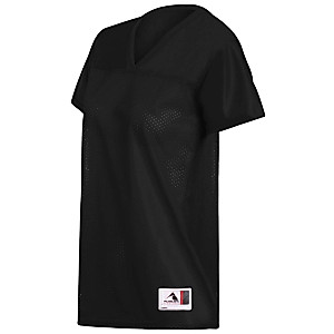 Augusta Sportswear Women's Standard Junior Fit Replica Football Tee, Black, Small