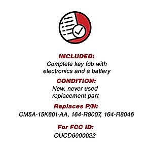 KeylessOption Remote Key Fob High Security 4btn for Ford (OUCD6000022)