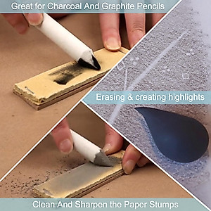 Jeimier 20Pcs Blending Stumps for Drawing, Tortillions Blending Sticks for Beginner Drawing, Art Blenders, Blending Tools Paper Stumps for Shading Completed, Blending Pencil for Sketching, Softness