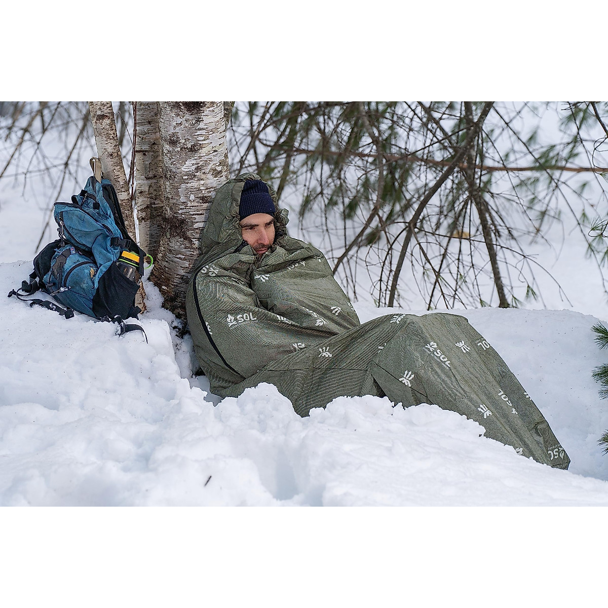 S.O.L. Survive Outdoors Longer SOL Escape Bivvy with Hood - Green - 42gsm