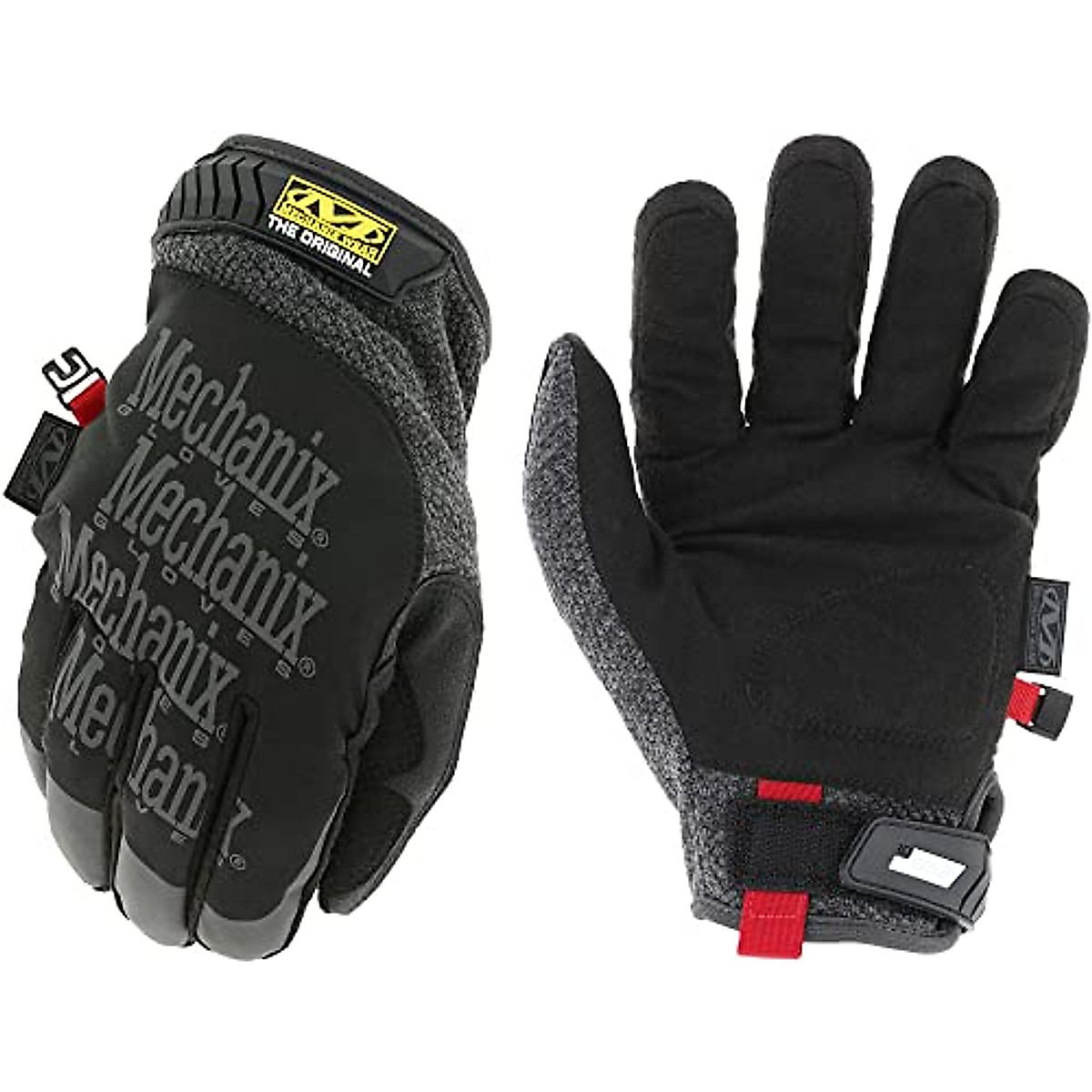 Mechanix Wear: ColdWork Original Winter Work Gloves with Secure Fit, Equipped with 40g 3M Thinsulate, Wind + Water Resistant, Touch Capable Winter Gloves, For Mild Cold Weather (Black/Gray, Large)
