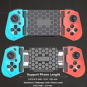 Mobile Gaming Controller for iPhone iOS Android PC Wireless Gamepad Joystick for iPhone 15/14/12/11, iPad, MacBook, Samsung Galaxy S22/S21/S20, TCL, Tablet, PC - 18+ Hour Battery Life - Call of Duty