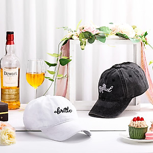 Preboun 11 Pcs Bachelorette Party Hats Bride Baseball Caps Bridesmaid Baseball Trucker Hats Bachelorette Party Supplies Adjustable Cotton Tribe Hats for Bridal Shower Wedding Gift