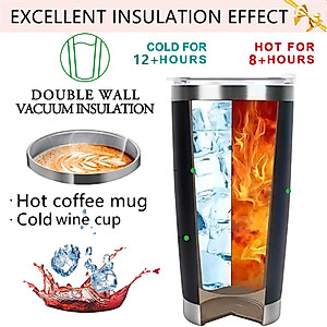 Best Dad Gifts from Kids, Son, Daughter, Funny Christmas Gifts for Dad, Cool Birthday Gifts Dad, Fathers day, Unique Thanksgiving Day Gifts, Dad Travel Coffee Mug Wine Tumbler with Lids and Straw 20oz