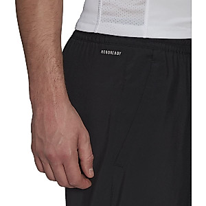 adidas Men's Club Tennis 3-Stripes Shorts, Black/White, Medium