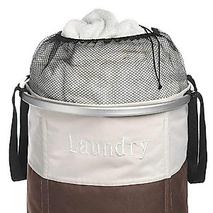 Whitmor Easycare Round Laundry Hamper Java
