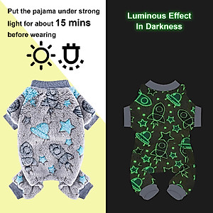 Fleece Dog Pajamas for Small Dogs Boy, Fall Winter Dog Pjs Cute Extra Small Puppy Clothes, 4 Legs Dog Sweater Jumpsuit, Soft & Stretchy Dog Onesies Pet Apparel Outfits for Chihuahua Yorkie Cat, XXXS