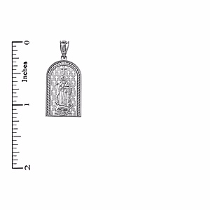 Certified Sterling Silver Blessed Our Lady of Guadalupe Miraculous Religious Pendant