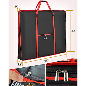 FINESUN Art Portfolio Case, Art Supply Storage Organizer, Art Bag with Frame Construction& Shoulder Straps, Portfolio Folder for Artwork, Drawings& TV (35x43 Inch)