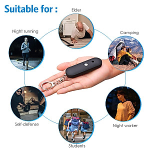 (Upgraded Version) Safe Sound Personal Alarm, 130dB Safesound Security Alarm Keychain, Dual Speakers, Emergency Self Defense Alarm with LED Light, for Kids, Women, Elderly (2 Pack)