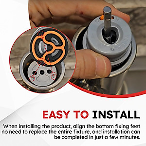 RP50587 Single Handle Cartridge Valve For Delta DST Single Handle Kitchen and Lavatory Faucets, Repair Parts Universal Faucet Diamond Seal Technology Models with Allen Wrench (RP50587)