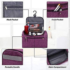 SELLYFELLY Hanging Toiletry Bag for Travel Women Storage Shower Bag Men's Shaving Bag Dopp Kit Organizer With Hook