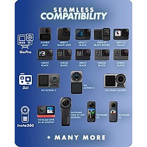 Movo DiveRig5 Underwater Video/Photo Diving Rig for Scuba and Snorkeling - Action Camera Cage Dive Rig, Waterproof Lights with Flexible Arm Mounts- Compatible with GoPro, DJI Osmo, Insta360 and More