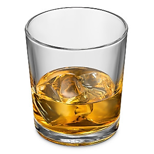 Glaver's Whiskey Glasses Set of 4, 13 oz. Barware, Old Fashioned Glasses for, Whisky, Juice, Scotch, Bourbon, Liquor, and Cocktails.