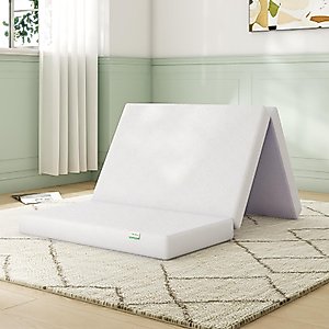 Novilla Folding Mattress Full Size, 4 Inch Responsive Comfort Foam Foldable Mattress Full with Breathable & Washable Cover, Pain Relief & Support, Portable Trifold Mattress Topper for Floor, Camping