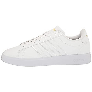 adidas Women's Grand Court 2.0 Tennis Shoe, FTWR White/FTWR White/Gold Metallic, 8.5