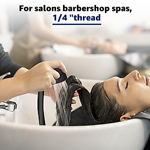 Aomitop Shampoo Bowl Sink Hose with Sprayer,Salon Spray Head Attachment for Shampoo Bowl Faucet Vacuum Breaker, Salons Sink, Barber Shop, Spa, 1/4" Thread