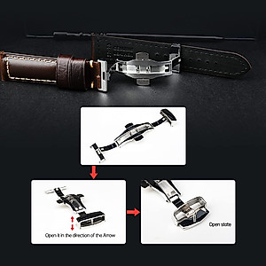 REZERO Watch Band, Vintage Oil Wax Leather Watch Straps 18mm 19mm 20mm 21mm 22mm 23mm 24mm 26mm Watch Belt for Men Women