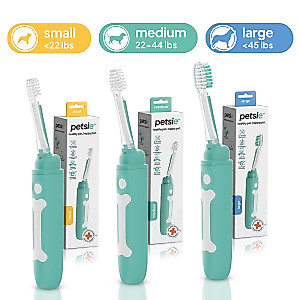 petsie Dog Toothbrush | Innovative Eletrolytic Technology | Improves Oral Health & Reduces Bad Breath | No Vibrations & Silent Dog Teeth Cleaning Brush | No Toothpaste Needed | Dog Teeth Cleaning Kit