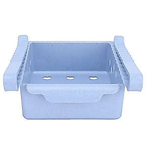 Fridge Organizers, Refrigerator Organizer Bins Strong And Durable Drawer Type for Freezer Kitchen for Countertops Cabinets(Light blue)