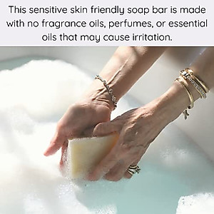 The Yellow Bird Unscented Soap Bar For Sensitive Skin. Handmade Face Soap that's Fragrance Free and Hypoallergenic. Natural, Vegan, and Organic Ingredients.