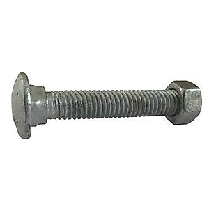 1/4"-20 x 8 Hot Dipped Galvanized Carriage Bolt w/Nuts, Grade A, Full Thread, Quantity 50 - by Fastener Depot, LLC