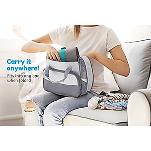 Toolik Baby Diaper Changing Pad, Extra Large (27.5 x 19.7 inch) Waterproof Mat for Stroller Walks or Diaper Bag, Fits Newborn and Toddler for Quick Change on The go (Grey, Solid)