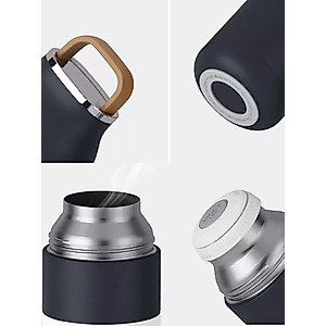 Stainless Steel Vacuum Insulated Water Bottle With Handle Lid - 500ml - Modern, Minimalist And Sleek Design (Green)