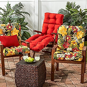 Greendale Home Fashions Outdoor Seat/Back Chair Cushion, 2 Count (Pack of 1), Aloha