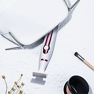 OBR KING Facial Hair Removal for Women 6 in 1 Electric Razor Nose Hair Trimmer Eyebrow Razor Bikini Pubic Hair Remover Cordless Body Hair Shaving Kit Electric Shaver with Safety Lock