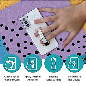 LOVEHANDLE Cell Phone Holder and Grip 360 Mount and Grip - Car Mount for Smartphones and Mini Tablets with 360 Rotation Technology - Combo Pack (Black Grip and Mount)